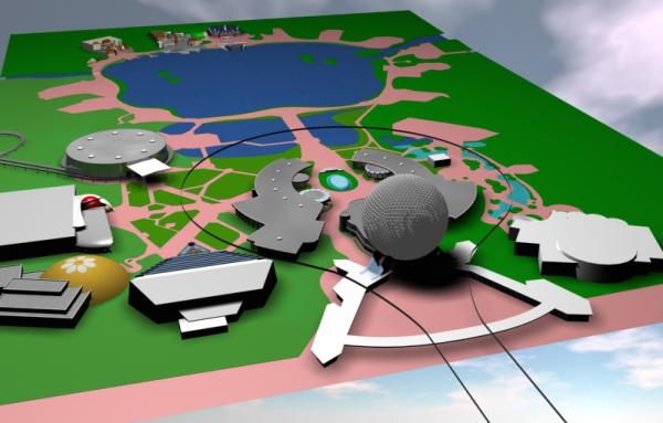 EPCOT Center 3D Render Model – 111101a | Deep Water Studios